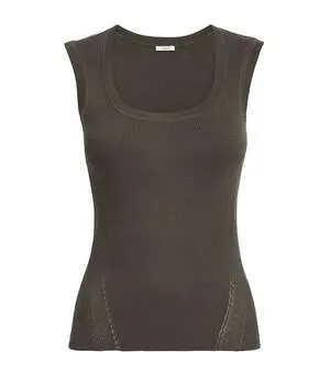 JOSEPH Knit Scoop-neck Alaou Top - Green