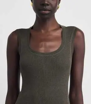 JOSEPH Knit Scoop-neck Alaou Top - Green