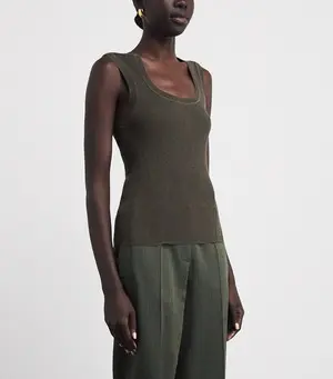 JOSEPH Knit Scoop-neck Alaou Top - Green