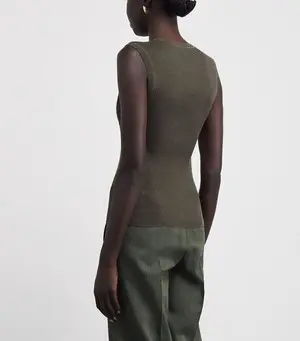 JOSEPH Knit Scoop-neck Alaou Top - Green