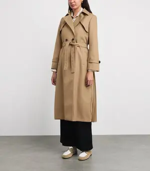 Sandro Pleated Trench Coat