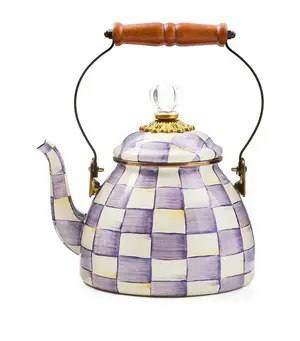 MACKENZIE-CHILDS Violet Check 2-quart Tea Kettle - Purple