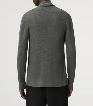 ALLSAINTS Merino Wool Mode Cardigan - Green
