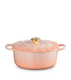 LE CREUSET Cast Iron Petal Casserole Dish - Orange