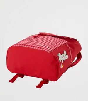 MIKI HOUSE Cotton Chieco Saku Backpack - Red