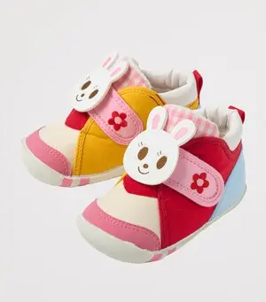 MIKI HOUSE Cotton-blend Appliqué Sneakers