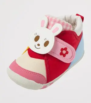 MIKI HOUSE Cotton-blend Appliqué Sneakers