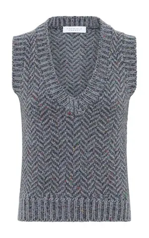Gabriela Hearst Cresset Knit Cashmere Vest - Grey