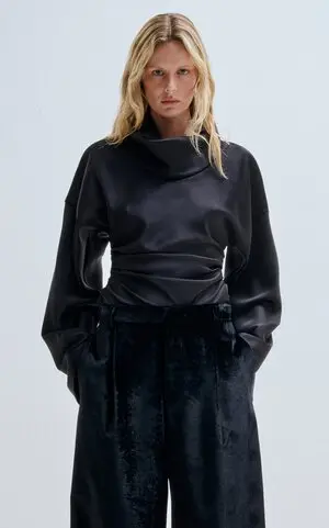 DARKPARK Dafne Ruched Top - Black