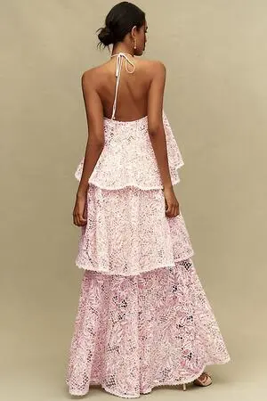ELLIATT Valencia Tiered Halter Gown