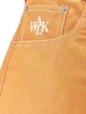 WALK IN PARIS Denim Shorts - Orange
