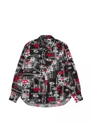Comme Des Garçons Graphic-print Shirt - Black
