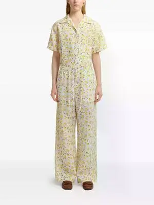 Marni Abstract Print Drawstring Palazzo Pants - Neutrals