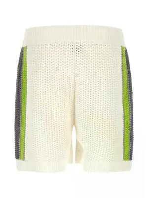 Casablanca Stripe Detail Crochet Shorts