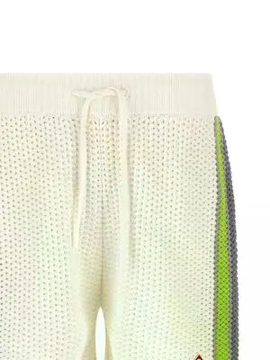 Casablanca Stripe Detail Crochet Shorts