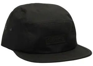 Supreme Rubber Logo Camp Cap - Black
