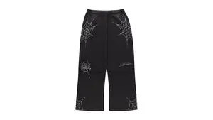SP5DER Rhinestone Web Sweatpant - Black