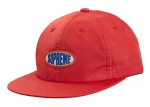 Supreme Oval Label 6-panel Cap - Red