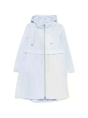 Herno Hooded Zip Parka Coat - Blue