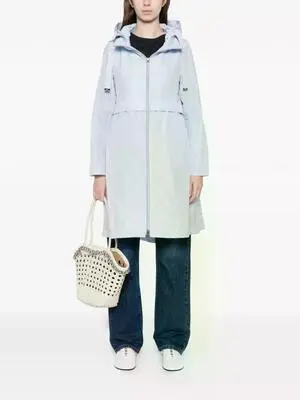 Herno Hooded Zip Parka Coat - Blue
