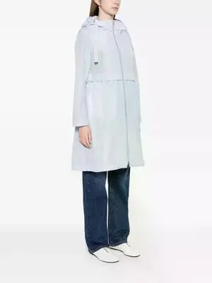 Herno Hooded Zip Parka Coat - Blue