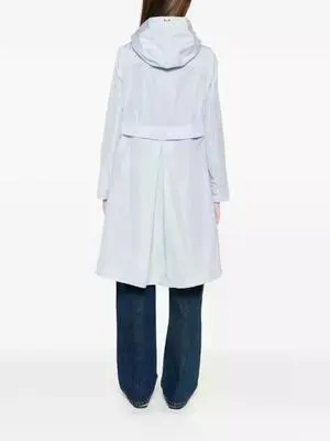 Herno Hooded Zip Parka Coat - Blue