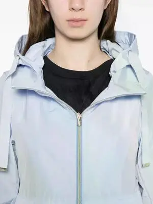 Herno Hooded Zip Parka Coat - Blue