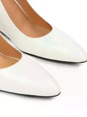 MAISON MARGIELA Leather Pointed Toe Pumps - White