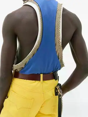 Versace Cotton Knit Tank Top - Blue