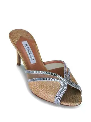 AQUAZZURA Raffia Embellished Sandals