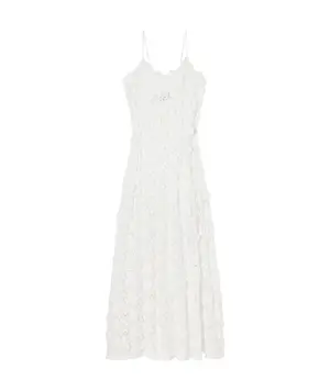 Miguelina Jaquelyn Lace Midi Dress - Neutrals