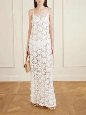 Miguelina Jaquelyn Lace Midi Dress
