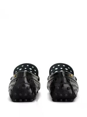 TOD'S Gommino Perforated Loafers - Black