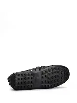 TOD'S Gommino Perforated Loafers - Black