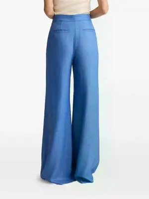 St. John Suiting Wide Leg Trousers - Blue