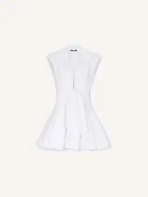 Balmain Cotton Shirt Dress - White