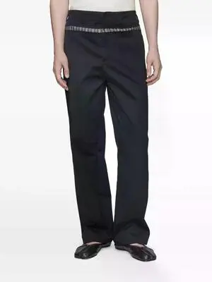 MAISON MARGIELA Plaid Belted Trousers - Black