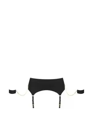 MAISON CLOSE Chain-cuffs Suspender Belt - Black