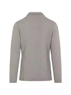 Giorgio Armani Buttoned Textured Jacket - Grey