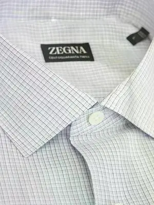Zegna Checked-pattern Shirt - Grey