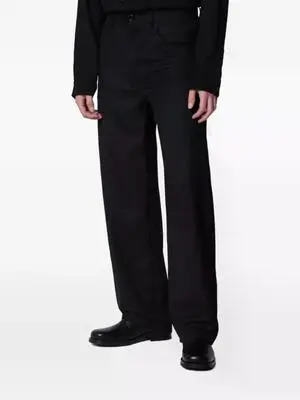 Séfr Gino Belt-loop Trousers - Black