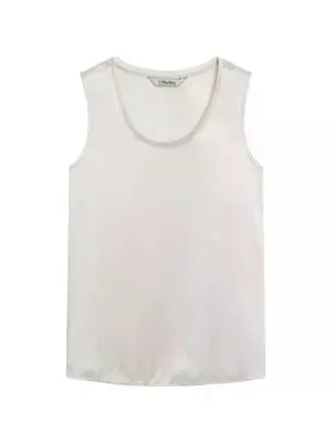 Max Mara Satin Tank Top - White