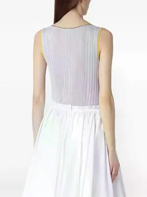 ROBERTO COLLINA Ribbed-knit Tank Top - Purple
