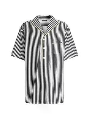 Men's White Black Striped Shirts