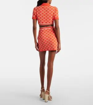 Gucci Gg Cotton Jacquard Miniskirt