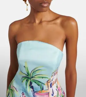 LEO LIN Printed Bustier Dress