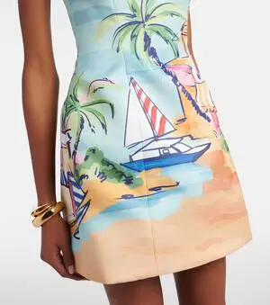 LEO LIN Printed Bustier Dress