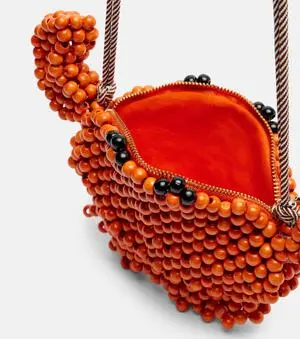 ALEMAIS Crab Mini Beaded Crossbody Bag