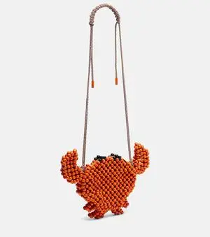 ALEMAIS Crab Mini Beaded Crossbody Bag