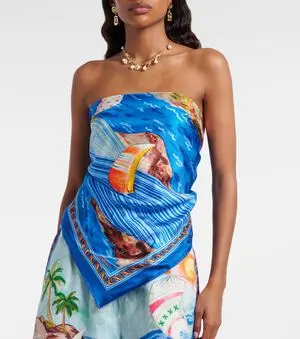 ALEMAIS Alémais Printed Silk Twill Scarf